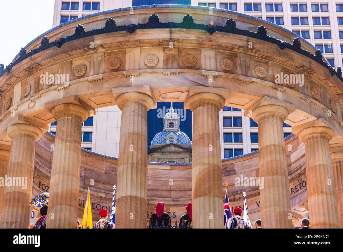 The ANZAC Square in front of the Brisbane central railway station in ...