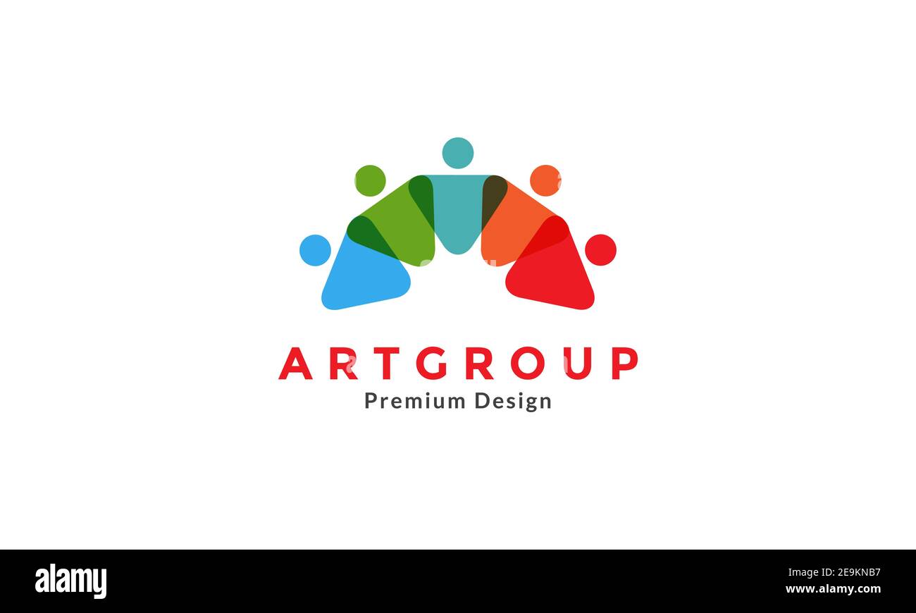 triangle people abstract group business logo vector icon symbol graphic ...