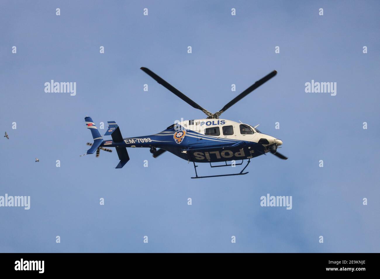 Turkish Police Helicopter in Istanbul, Turkey Stock Photo - Alamy