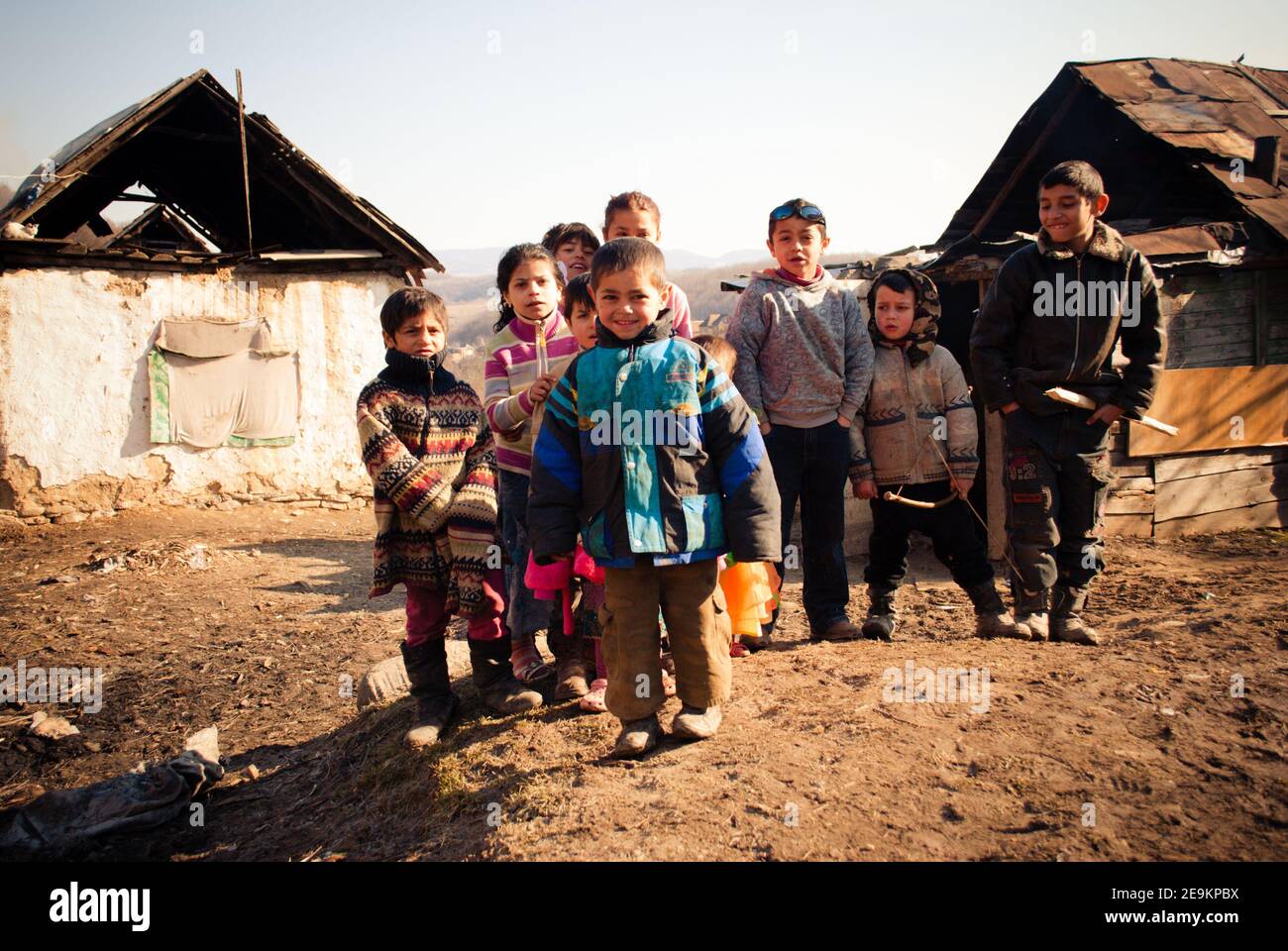 SEREDNIE, UKRAINE - MARCH 09, 2011: every child deserves good living ...