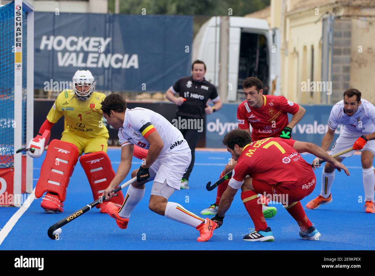 Belgium's captain Thomas Briels pictured in action during a hockey game ...
