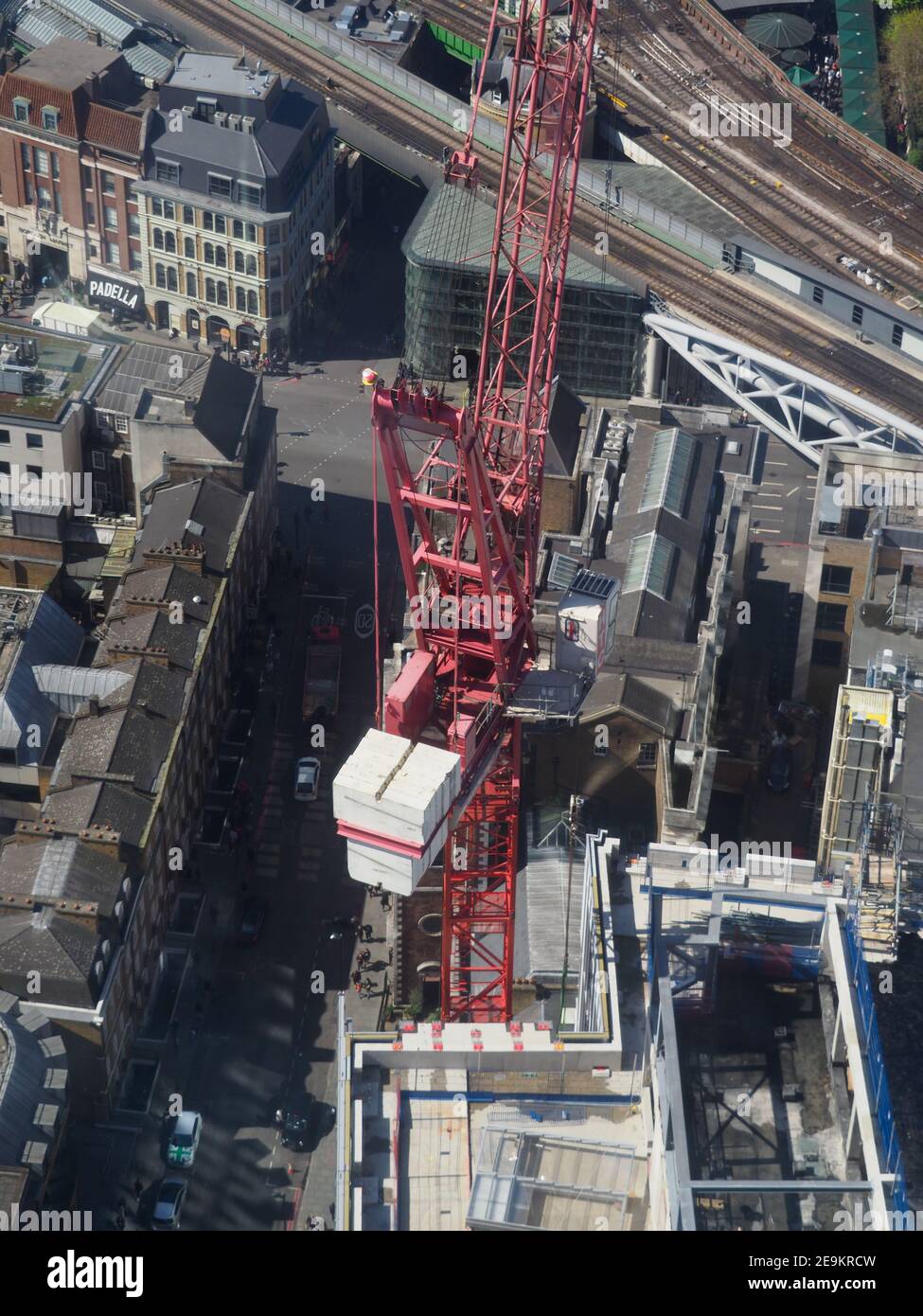 Aerial close up building crane hi-res stock photography and images - Alamy