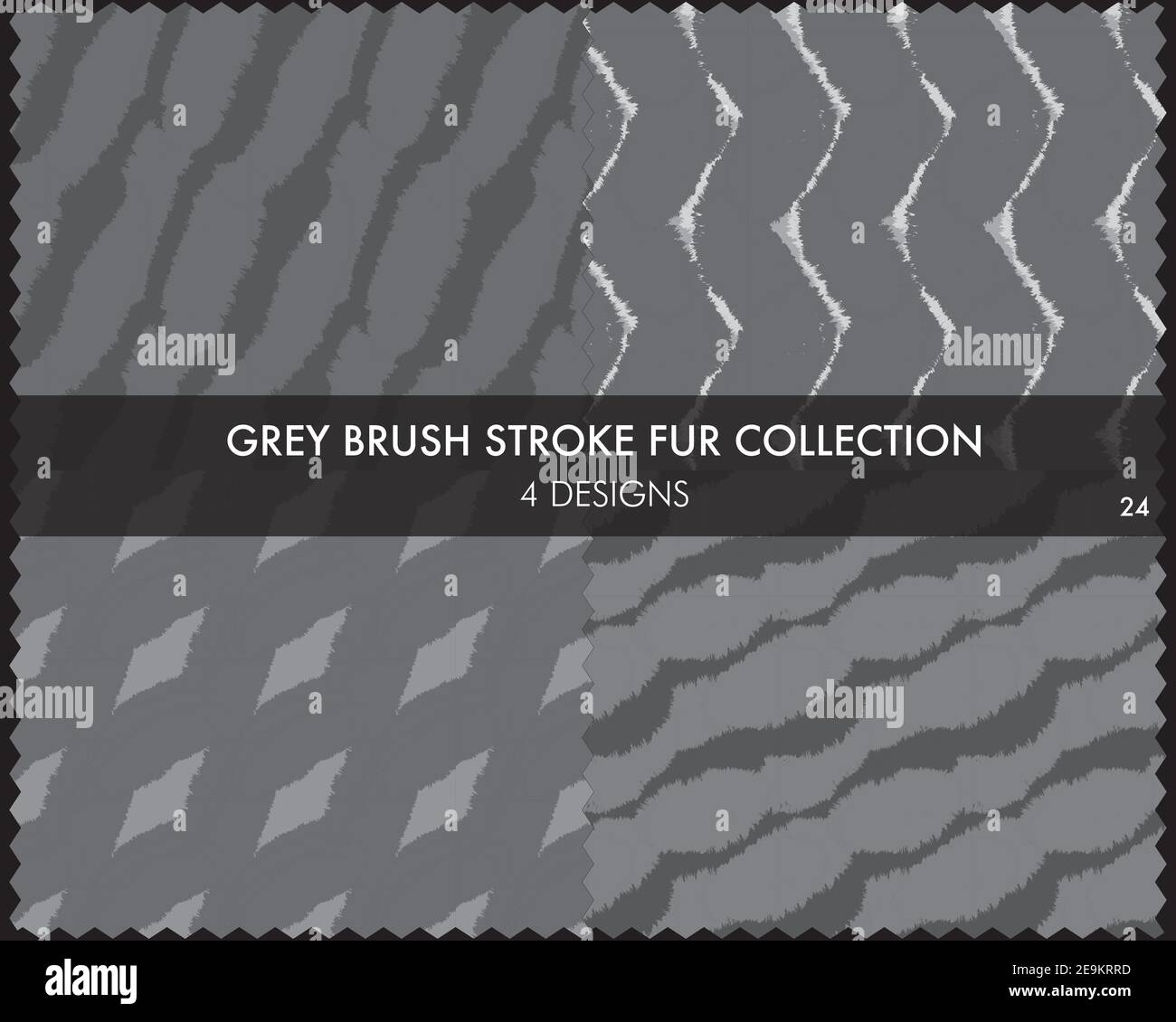 Brush stroke fur collection includes 4 design swatches for fashion ...