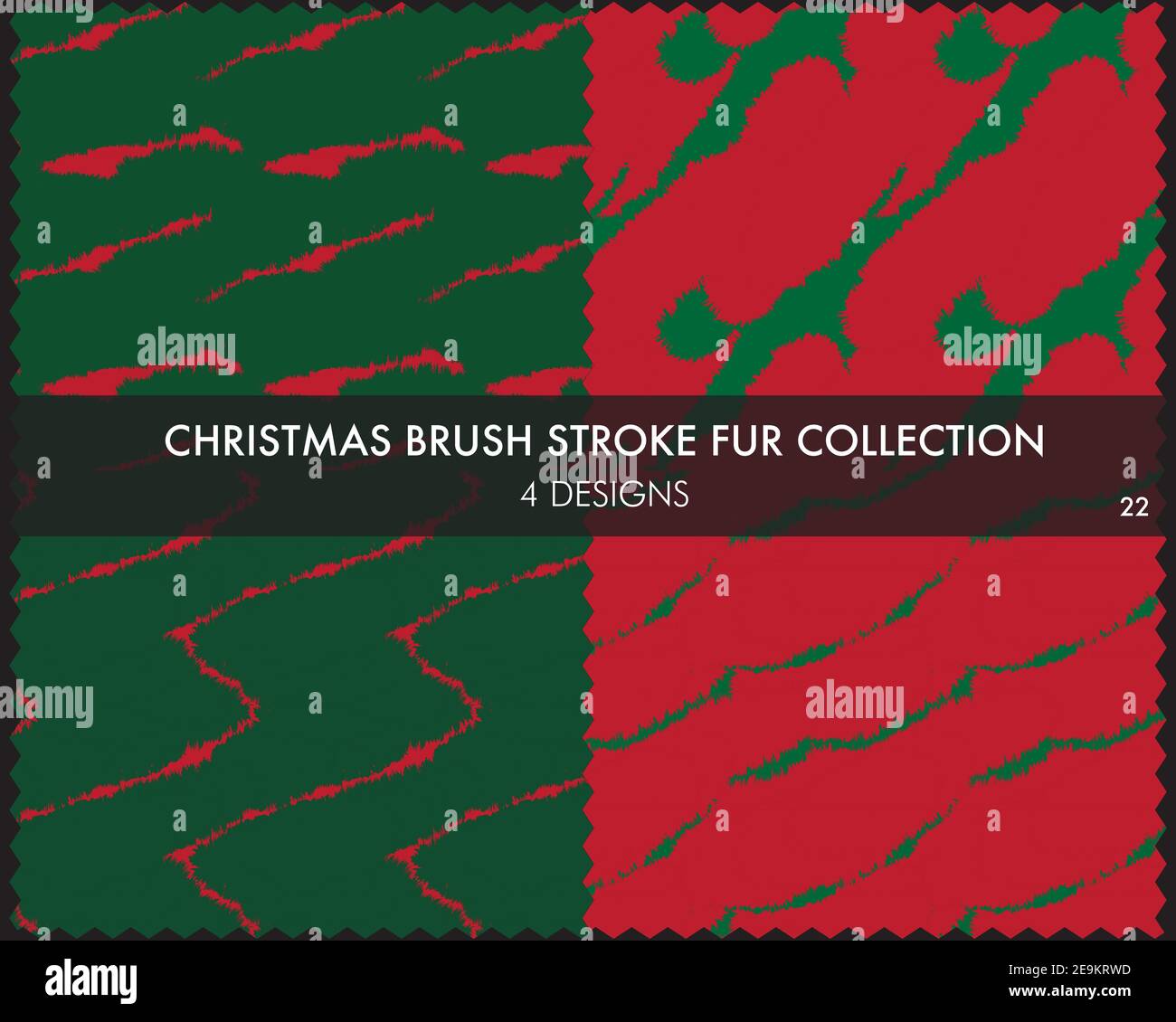 Brush stroke fur collection includes 4 design swatches for fashion ...