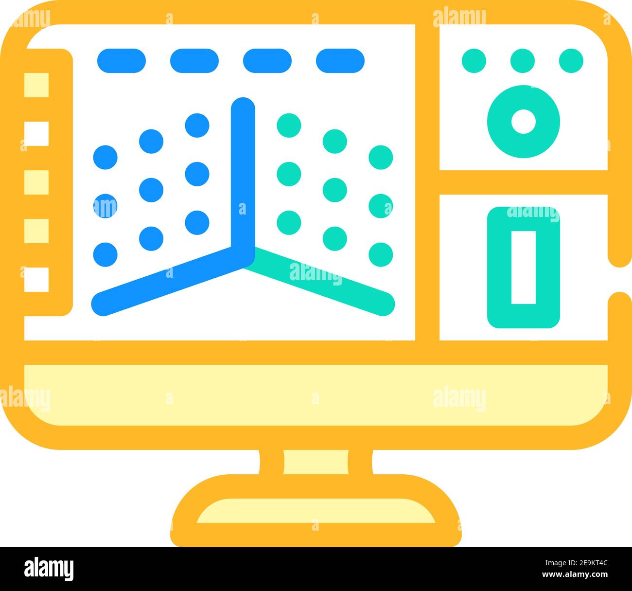 3d modeling color icon vector illustration flat Stock Vector Image ...