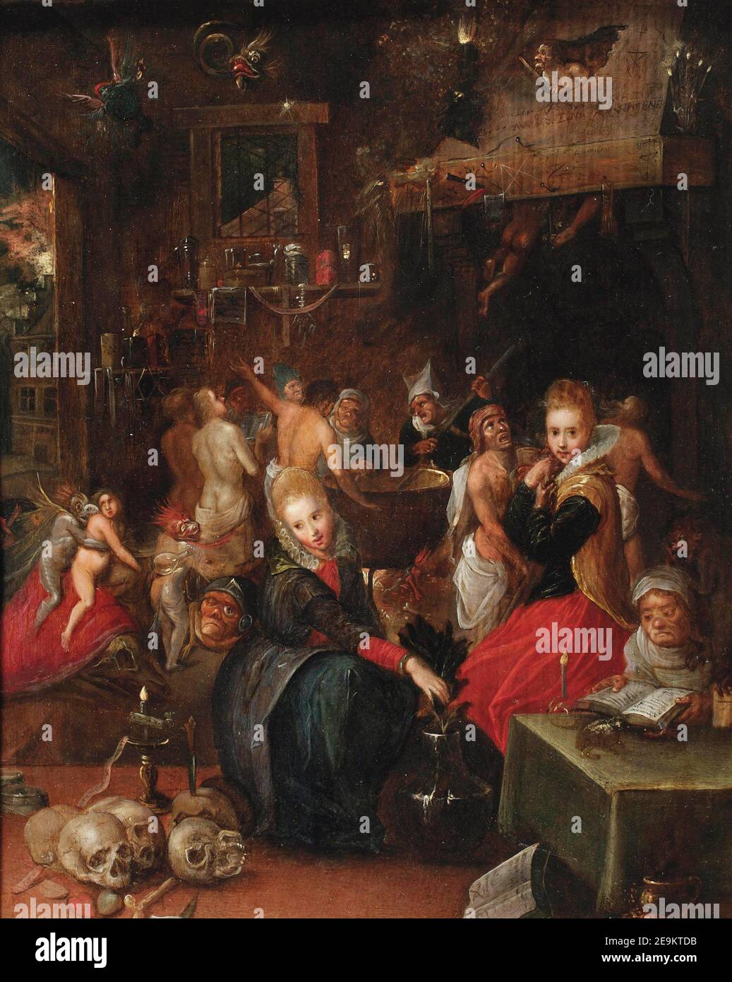 Vintage art depicting Hell, demons, angels etc Stock Photo - Alamy