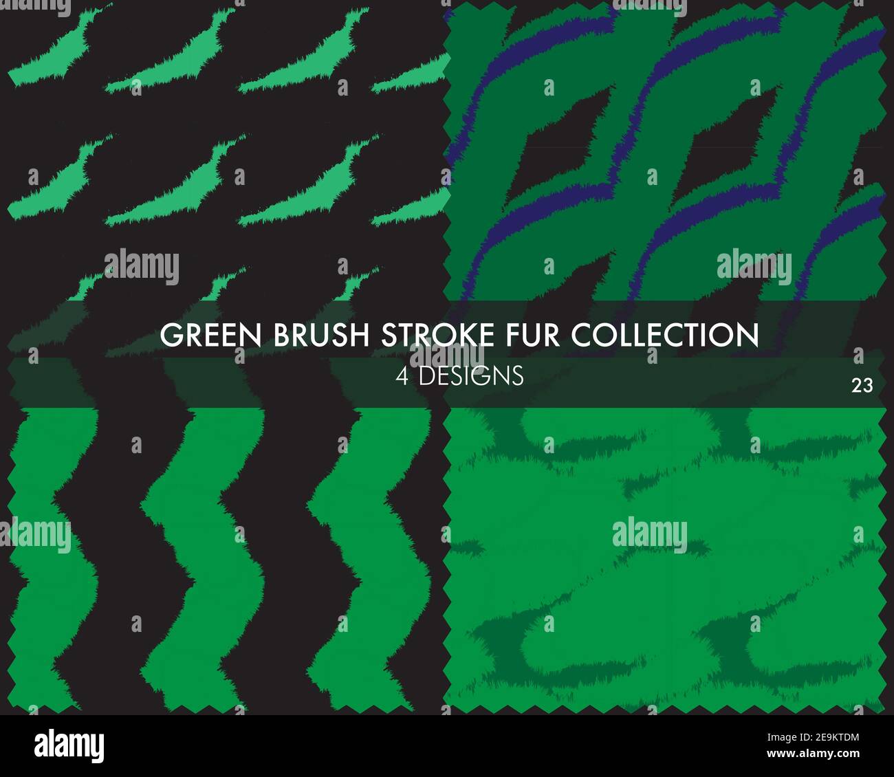 Brush stroke fur collection includes 4 design swatches for fashion ...