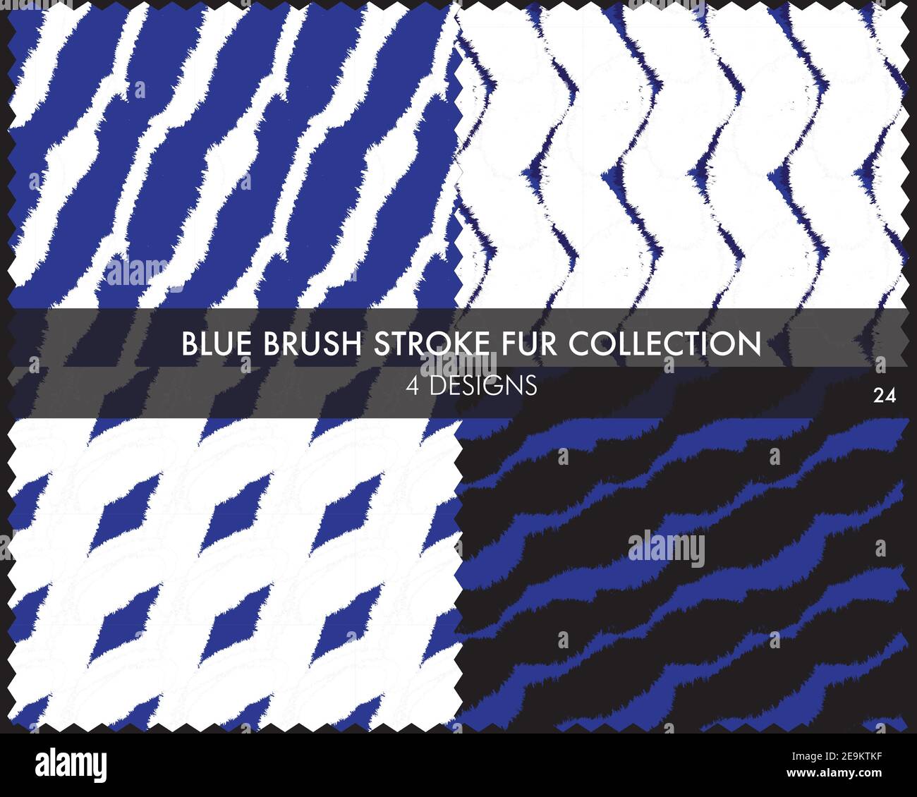 Brush stroke fur collection includes 4 design swatches for fashion ...