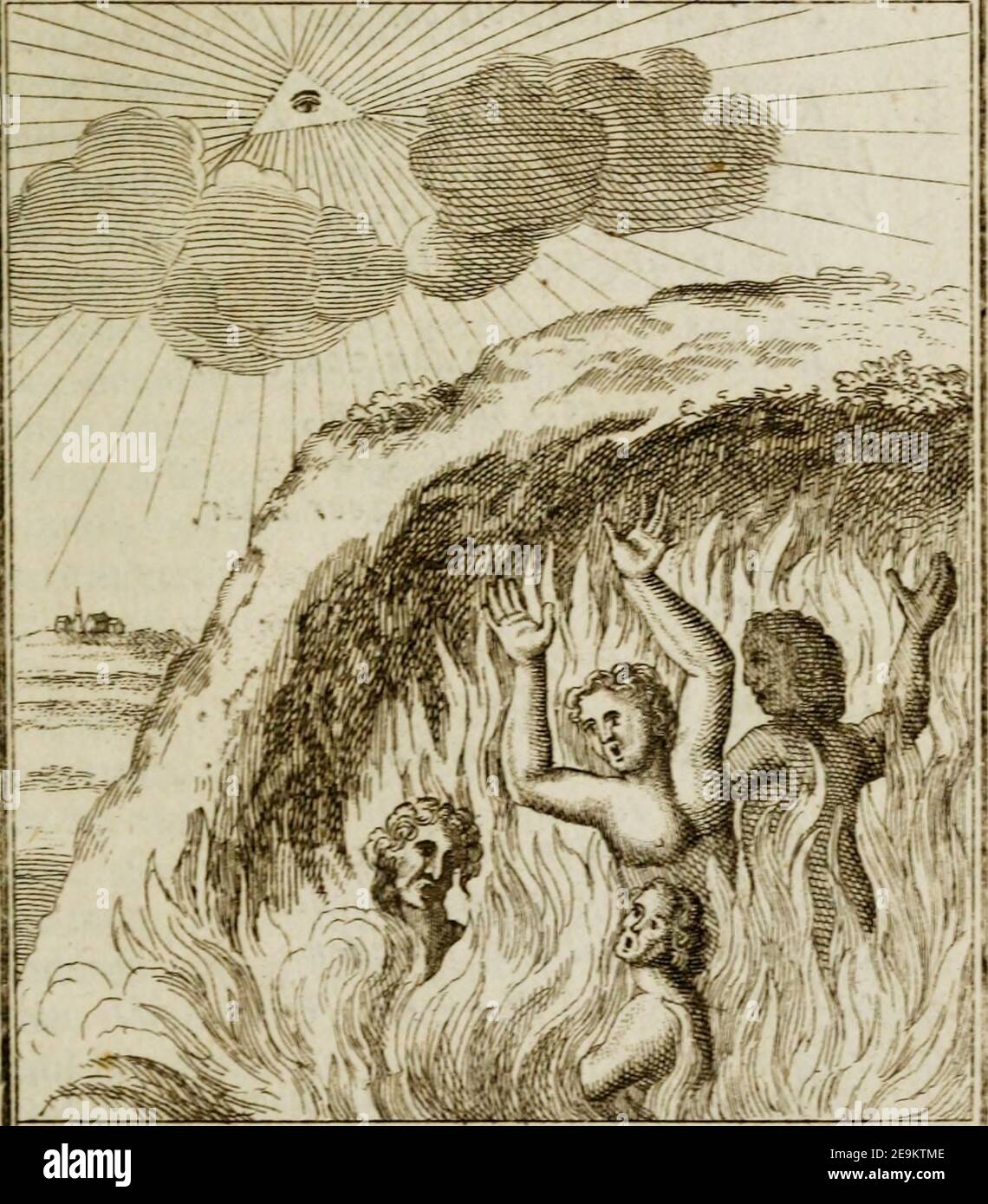 Vintage art depicting Hell, demons, angels etc Stock Photo - Alamy
