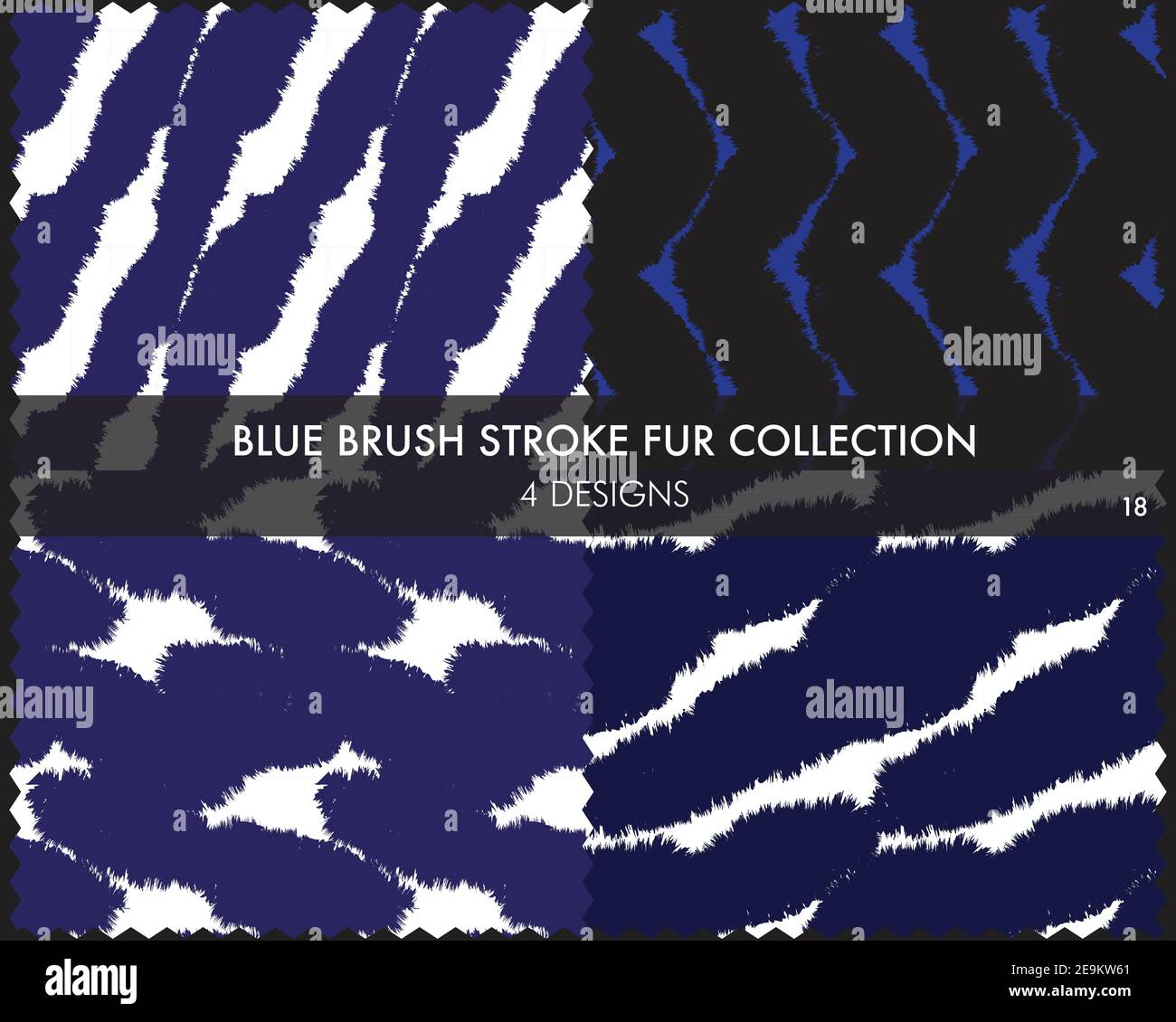 Brush stroke fur collection includes 4 design swatches for fashion ...