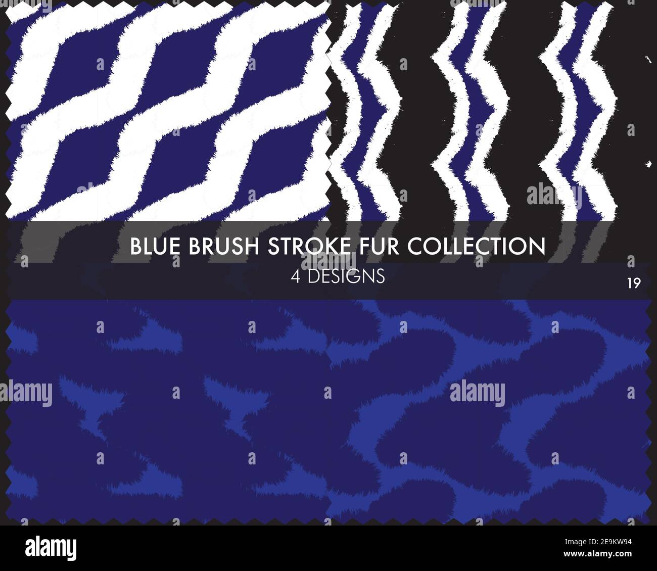 Brush stroke fur collection includes 4 design swatches for fashion ...
