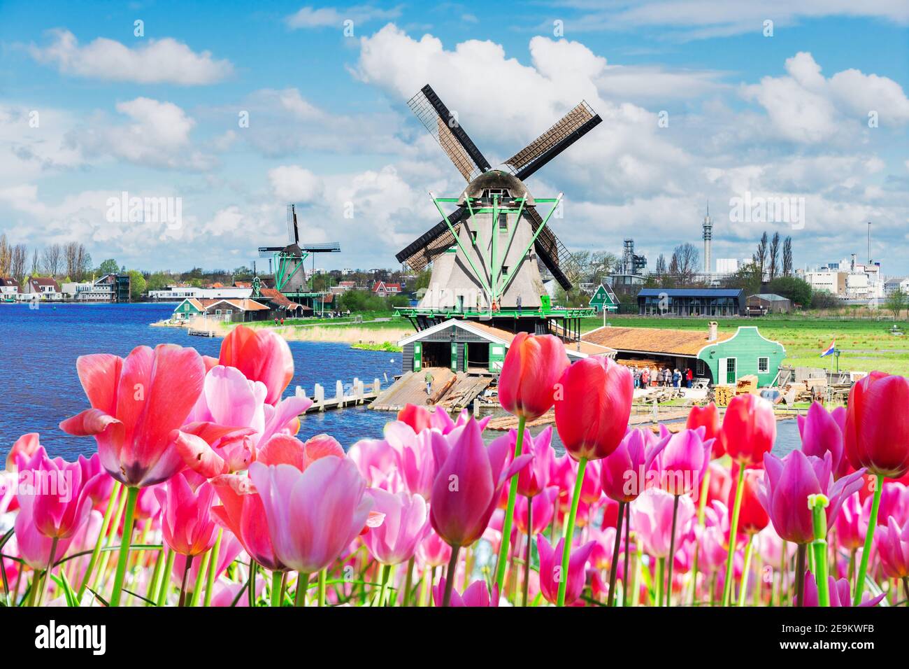 Dutch wind mills Stock Photo - Alamy