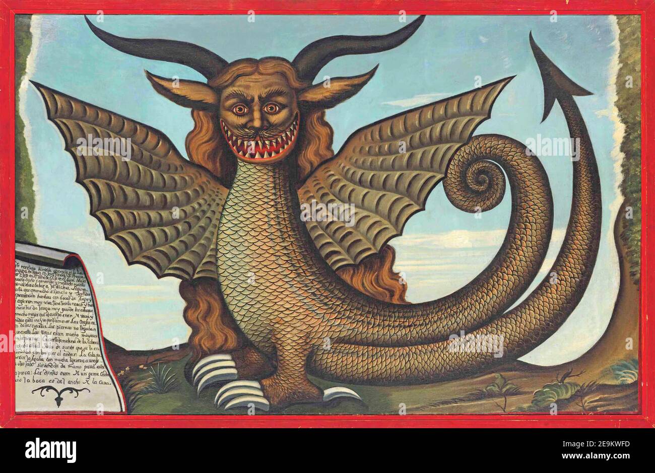 Vintage art depicting Hell, demons, angels etc Stock Photo - Alamy