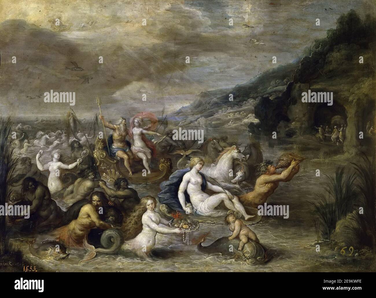 Vintage art depicting Hell, demons, angels etc Stock Photo - Alamy