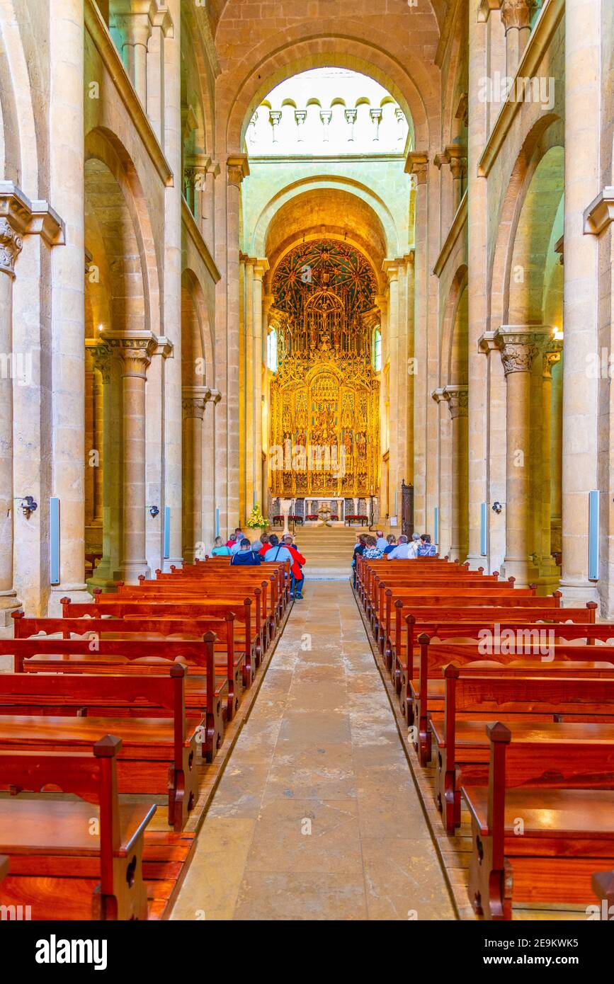 Travel portugal church monument cathedral coimbra cathedral sé velha hi ...