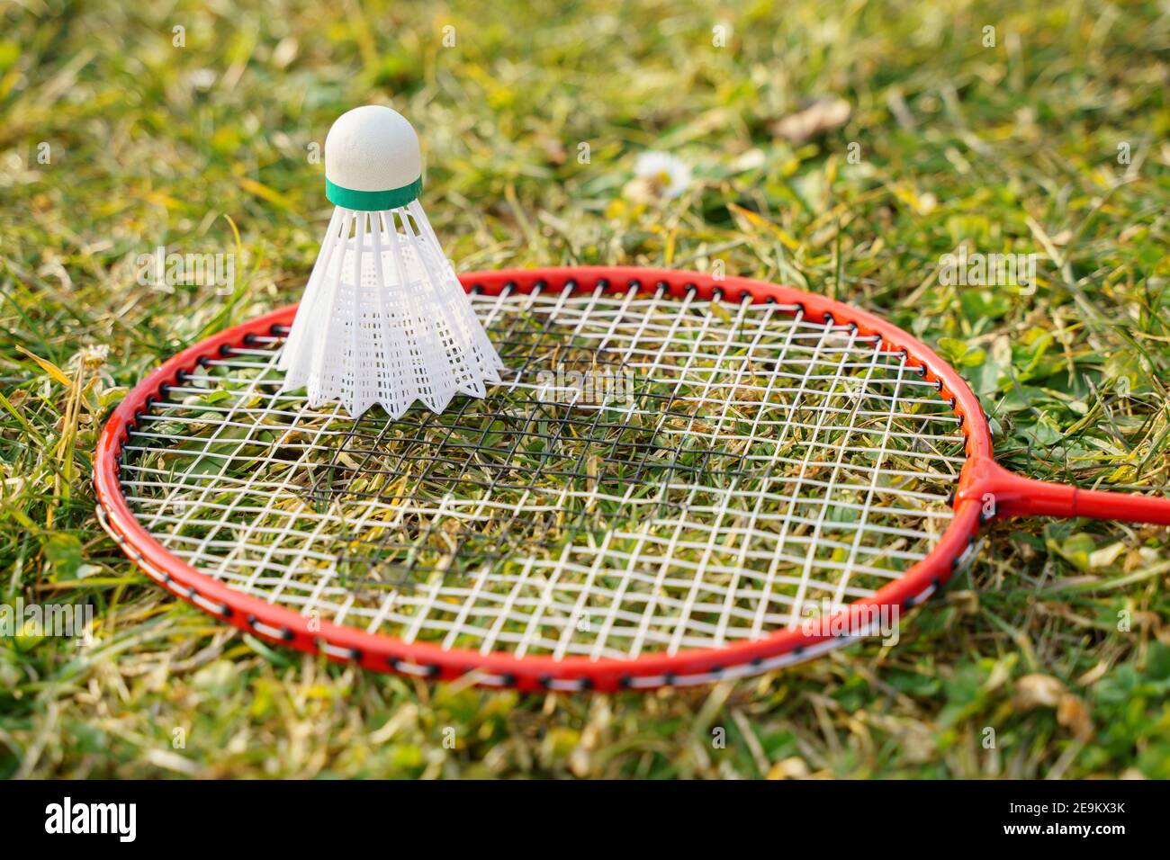 Badminton court with shuttlecock hi-res stock photography and images ...