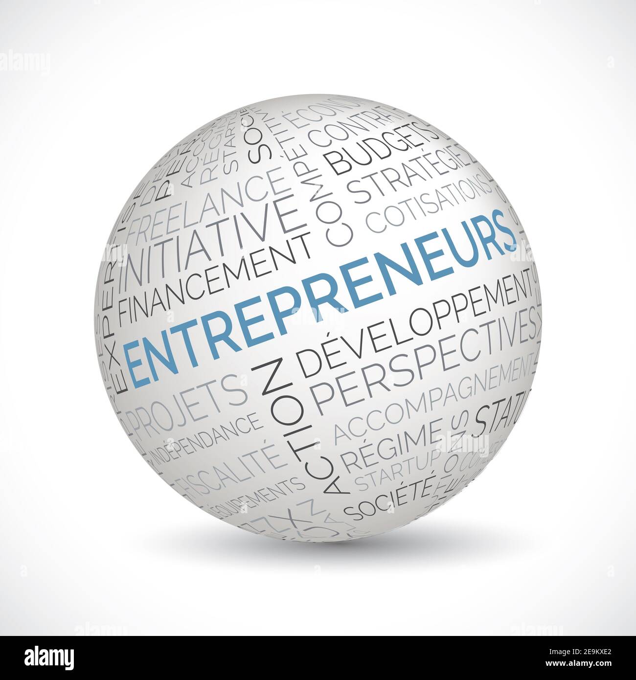 French contractor theme sphere with keywords Stock Photo - Alamy