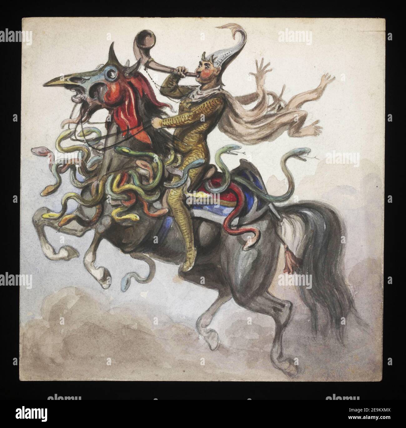 Vintage art depicting Hell, demons, angels etc Stock Photo - Alamy