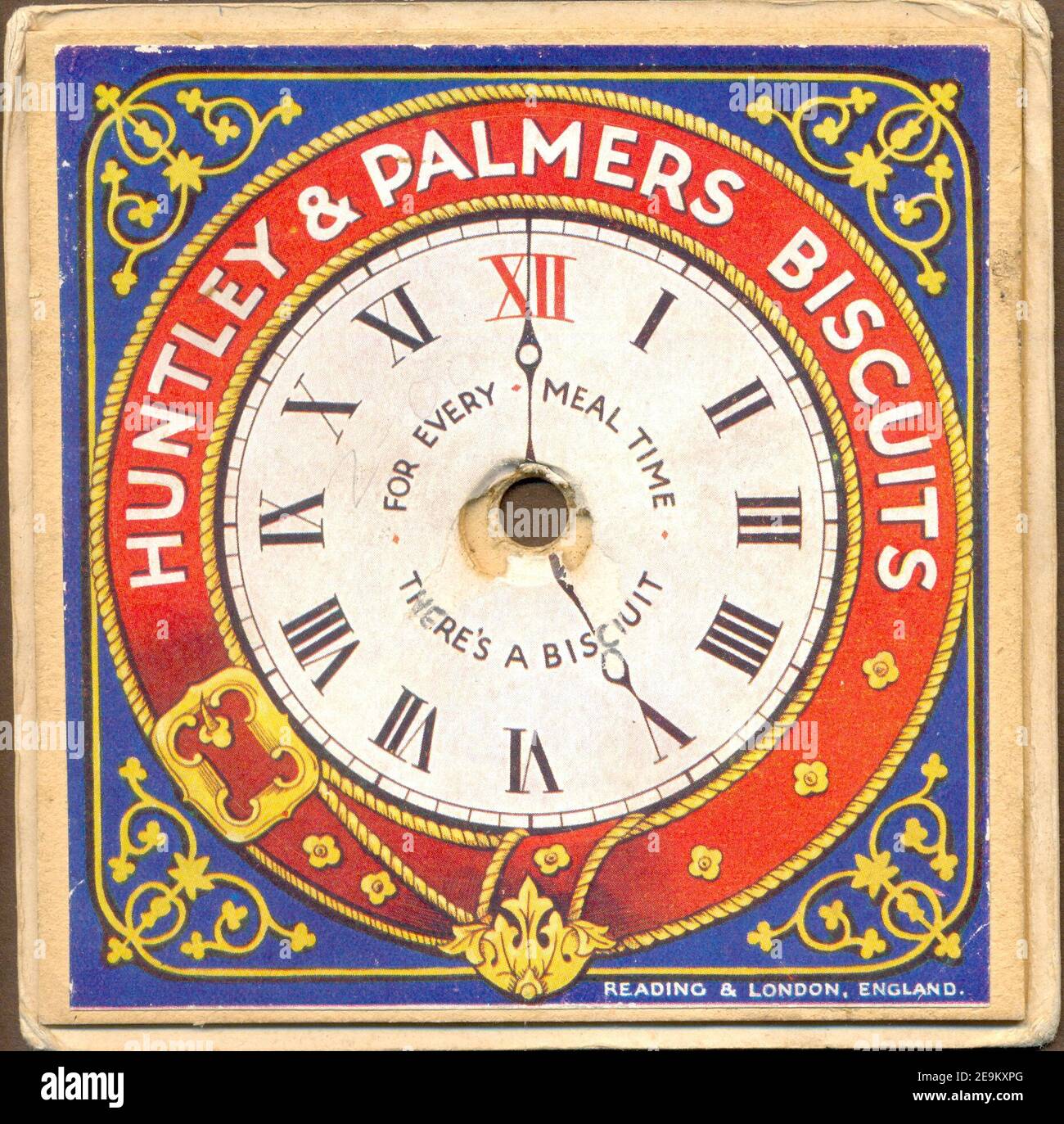 Chromolithographed advertising give away for Huntley & Palmers Biscuits ...