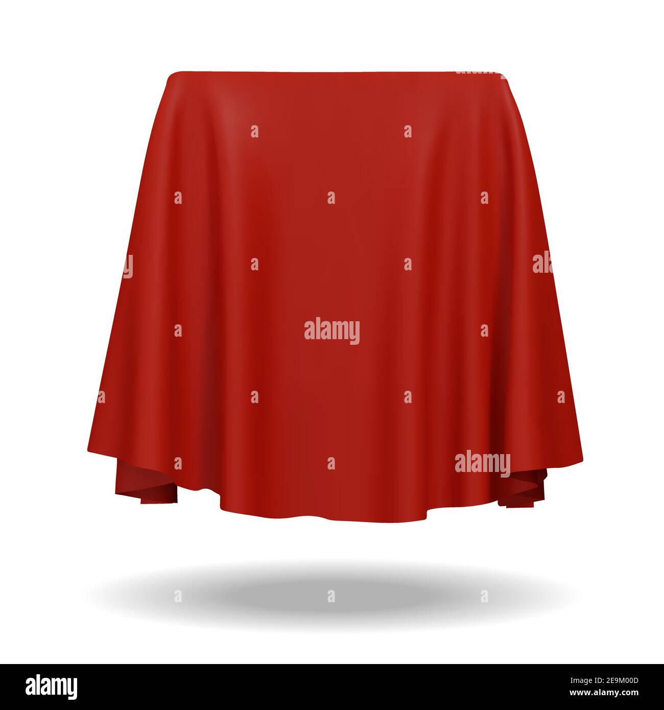 Red fabric covering a blank template vector illustration Stock Vector ...
