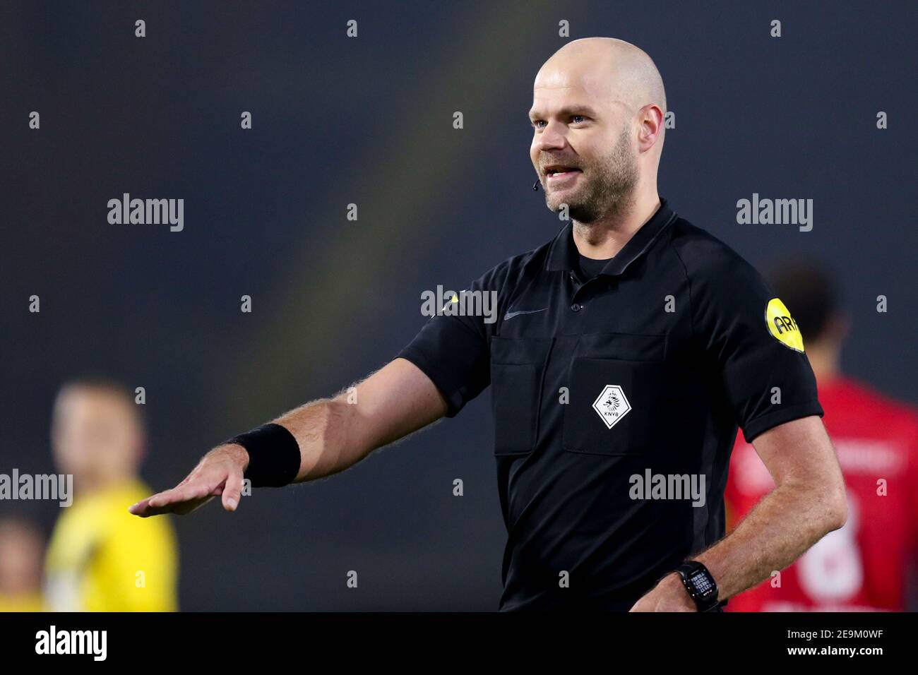 BREDA, NETHERLANDS - FEBRUARY 1: referee Rob Dieperink during the Dutch ...