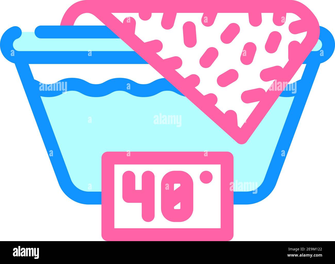 wash up to 40 degrees color icon vector illustration Stock Vector Image ...