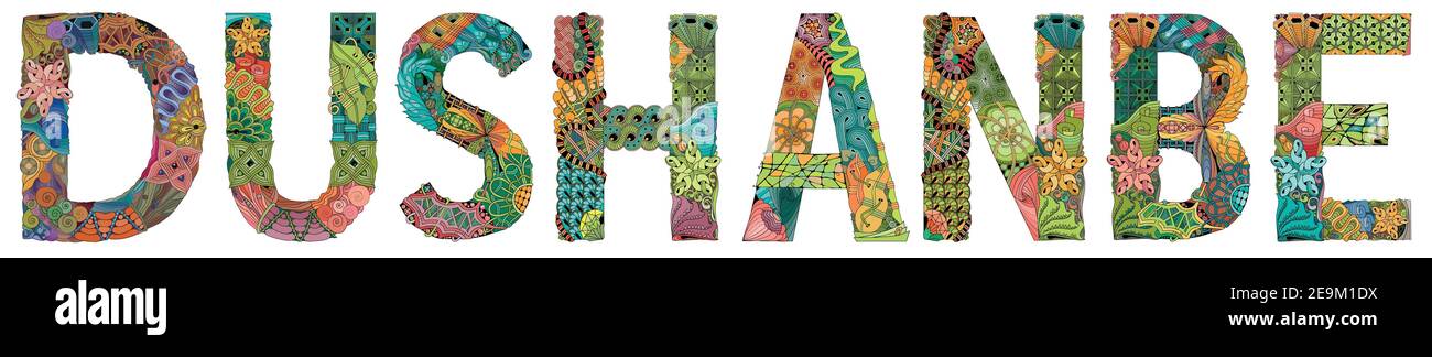 Dushanbe capital tajikistan Stock Vector Images - Alamy