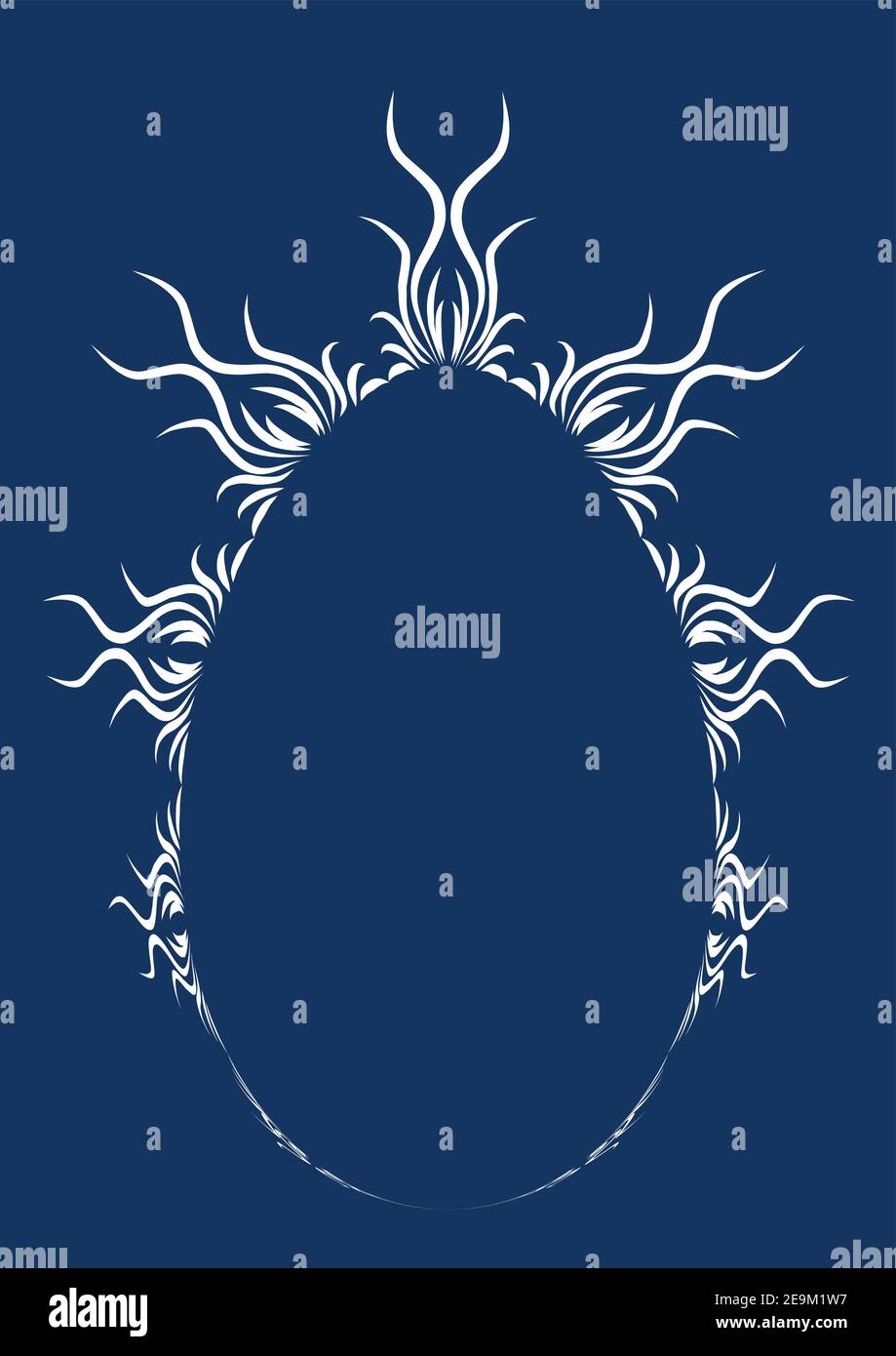 Abstract graphic is a lace plant-based frame. Styling. Two colors ...