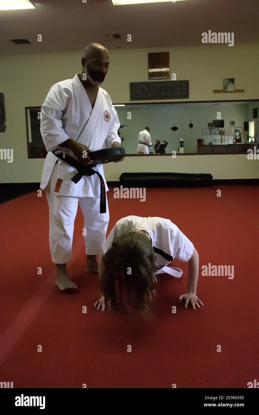 This action photo is of my son and his classmates in a Karate class ...
