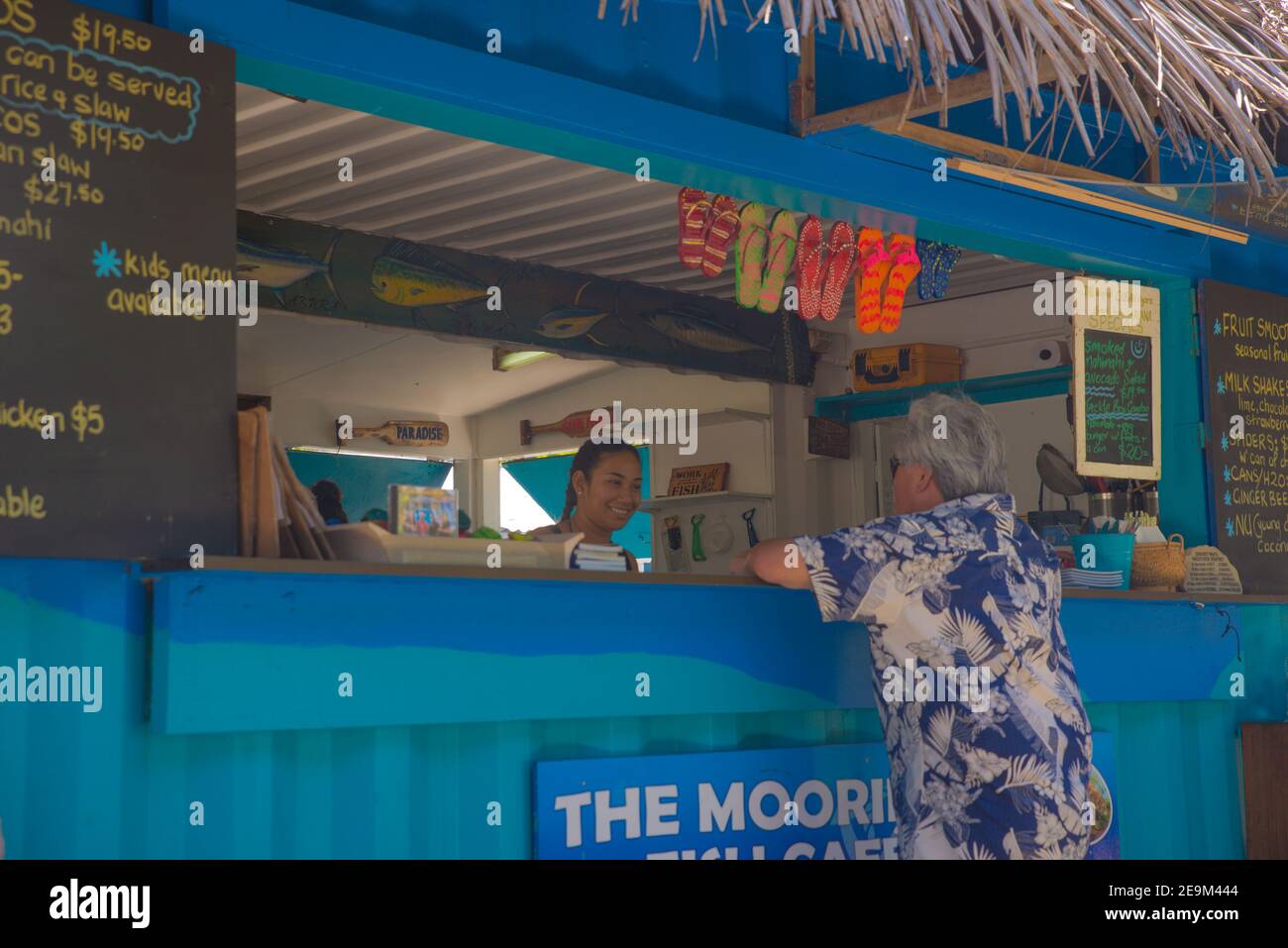 Rarotonga, Cook Island, 09 May 2019 : People enjoy their life vacation ...