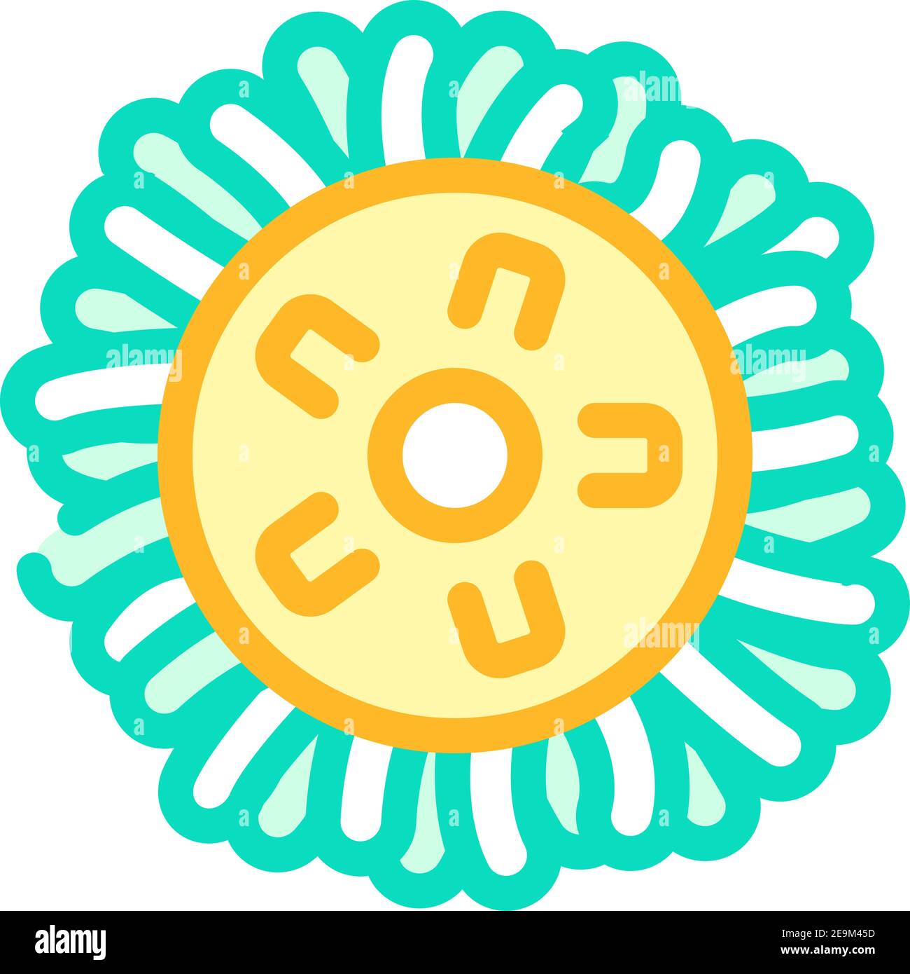 disc for rubbing surface color icon vector illustration Stock Vector ...