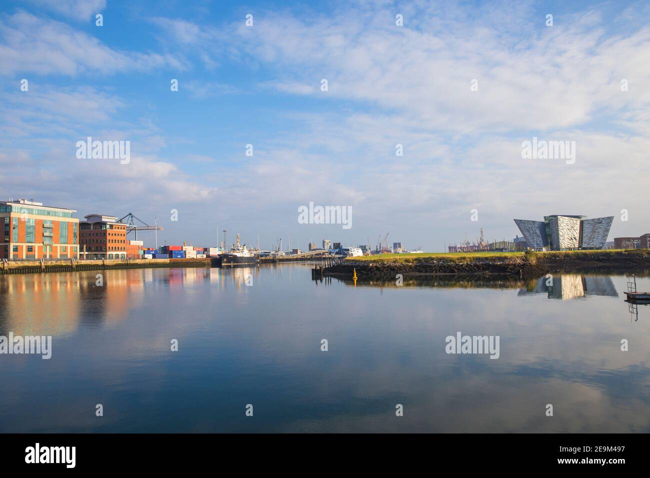 United Kingdom, Northern Ireland, Belfast, Donegall Quay Stock Photo ...