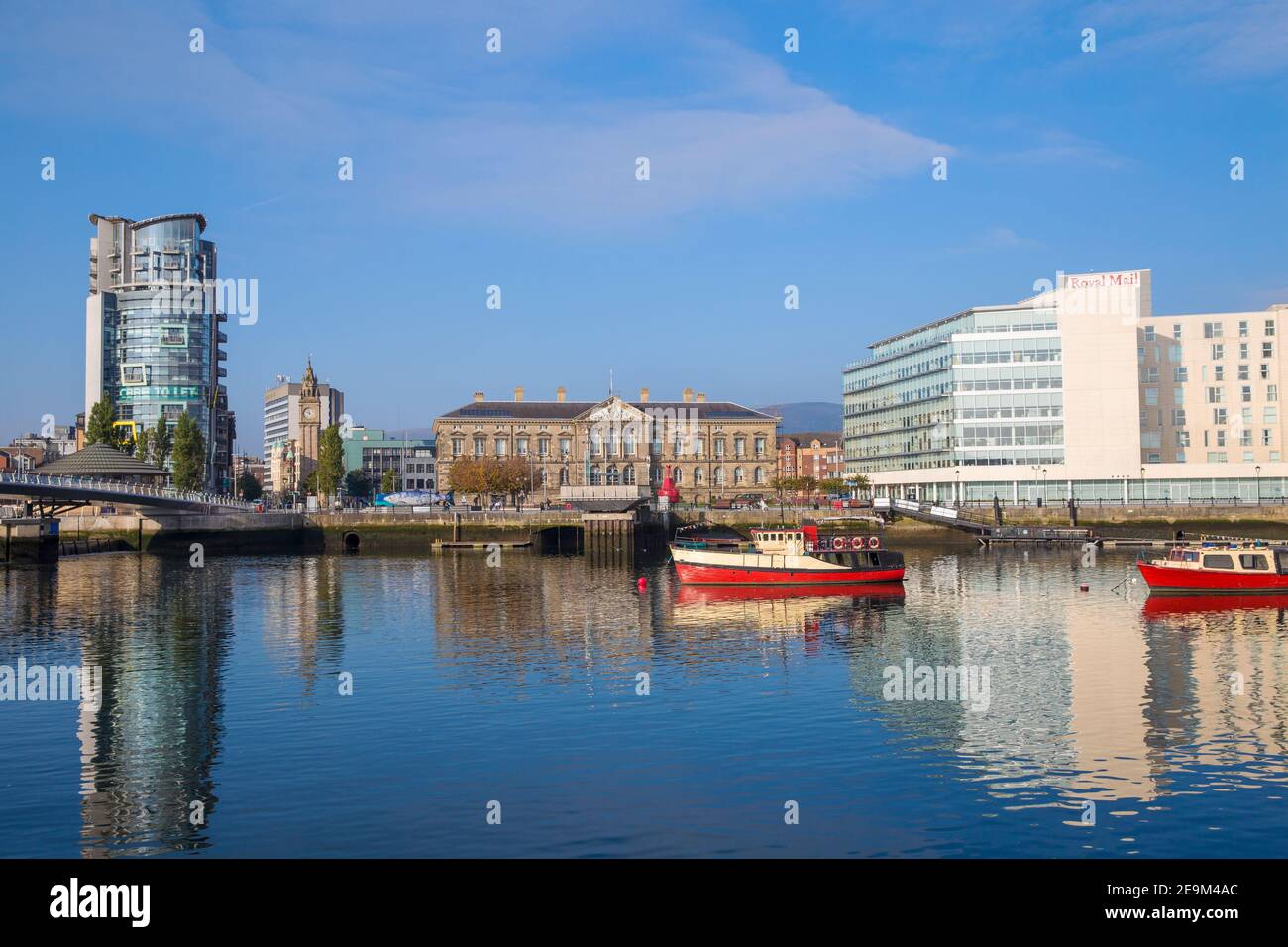 United Kingdom, Northern Ireland, Belfast, Royal Mail building and Obel ...