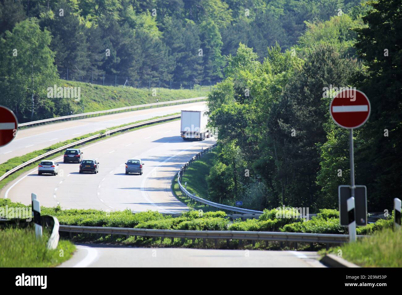 Three-lane motorway with little traffic (Germany Stock Photo - Alamy