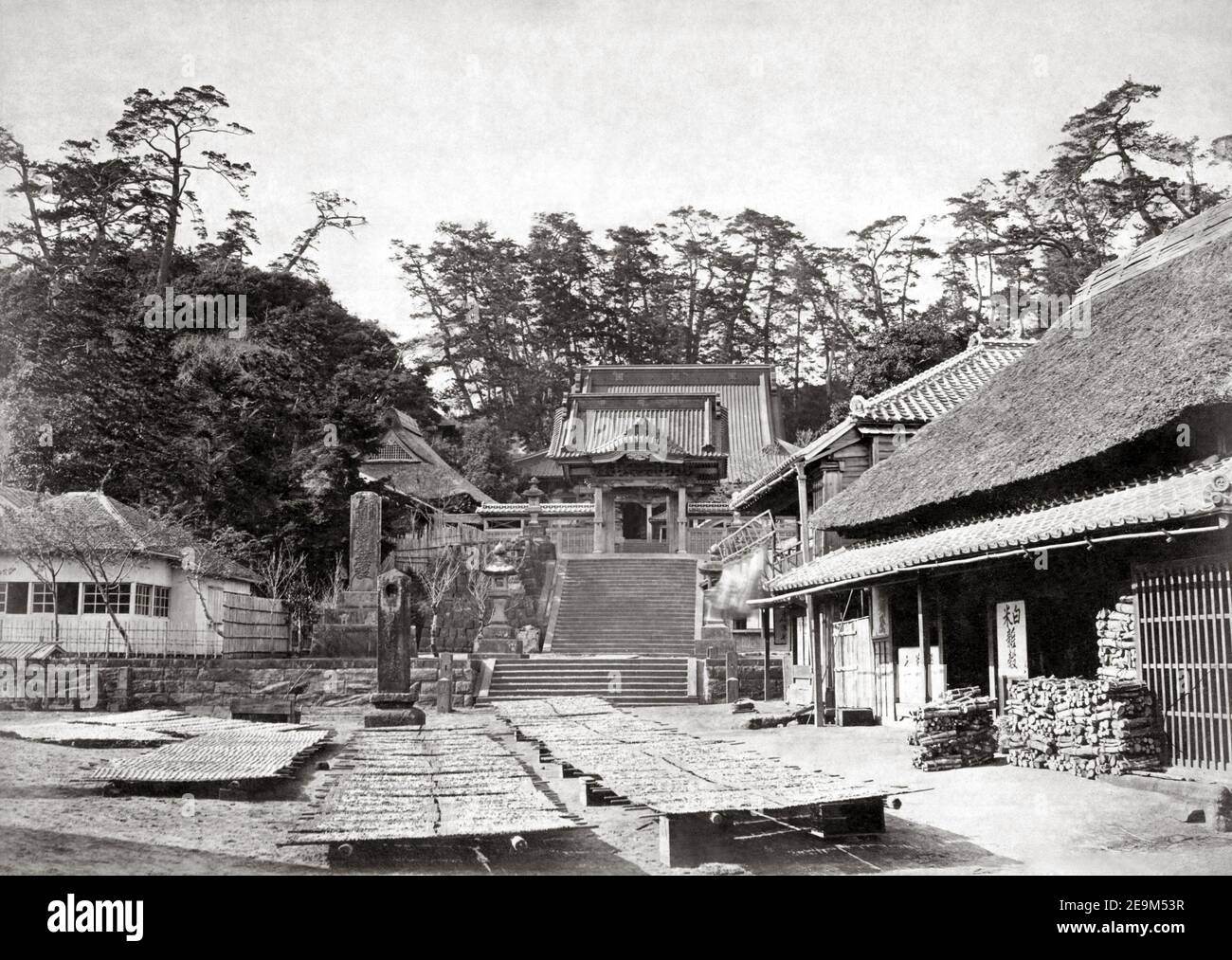 Late 19th century photograph - Monastery at Enoshima, Japan, c.1870's Stock Photo - Alamy