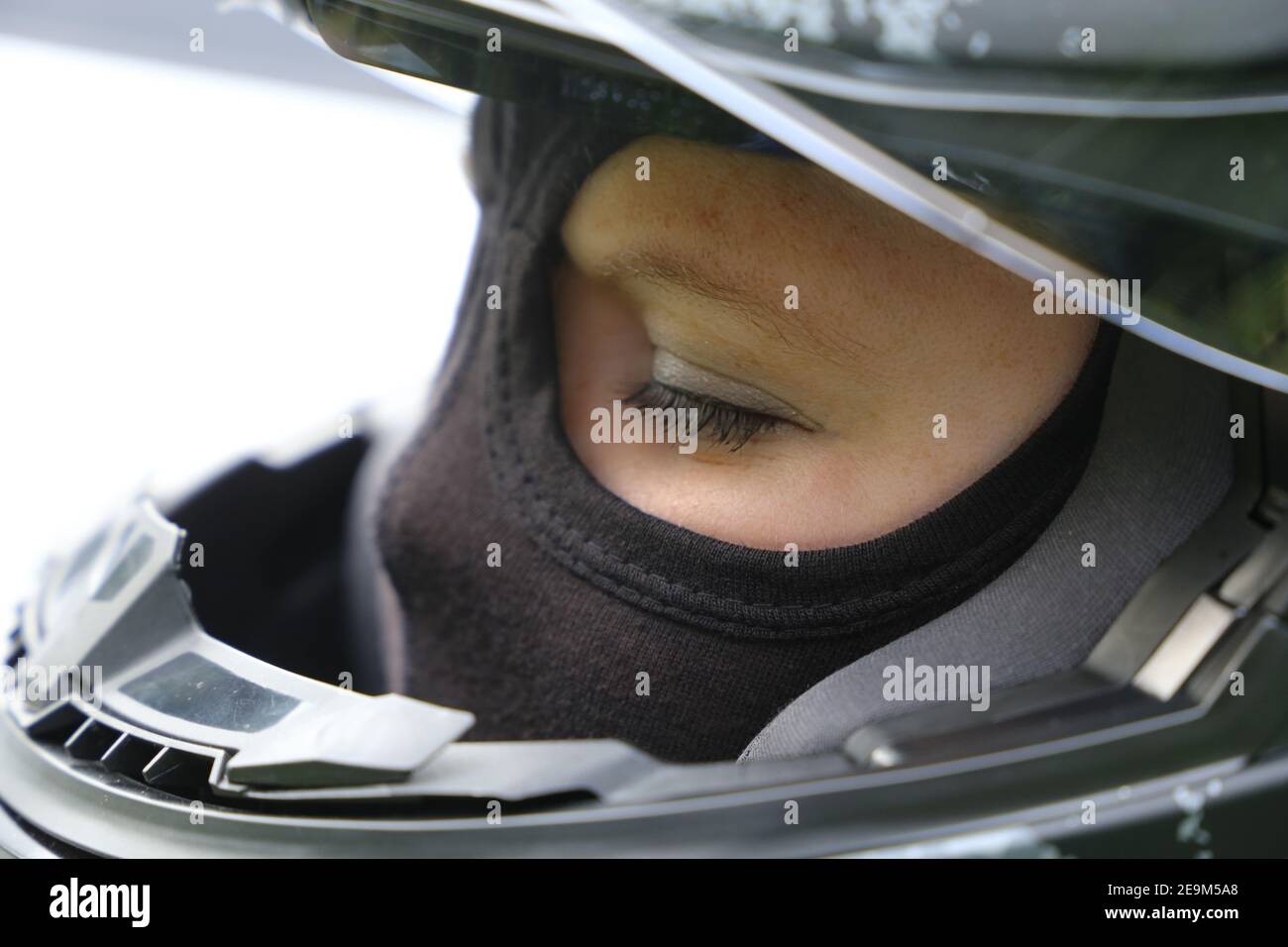 Female racer balaclava hi-res stock photography and images - Alamy