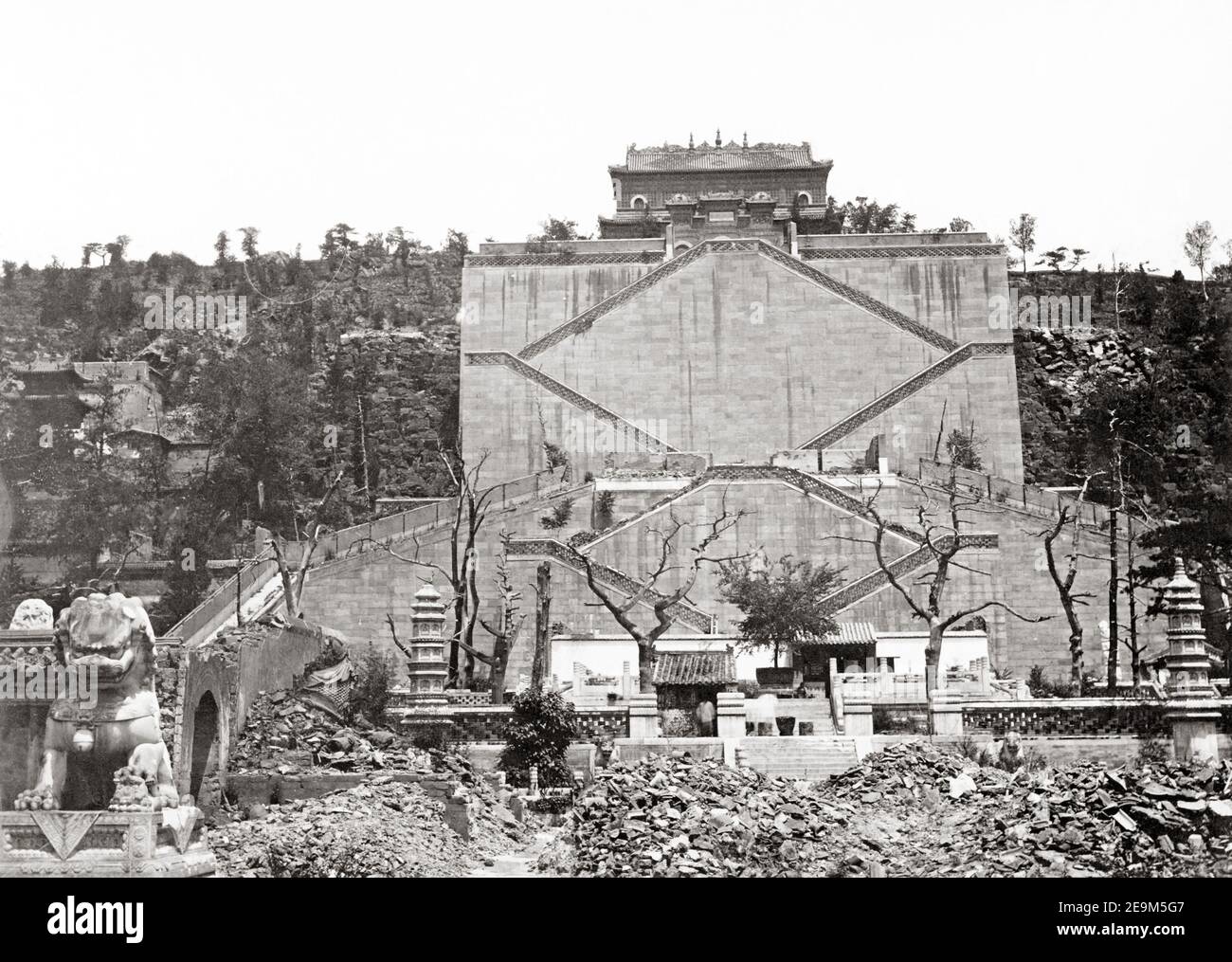 Late 19th century photograph - Destruction at the Summer Palace ...