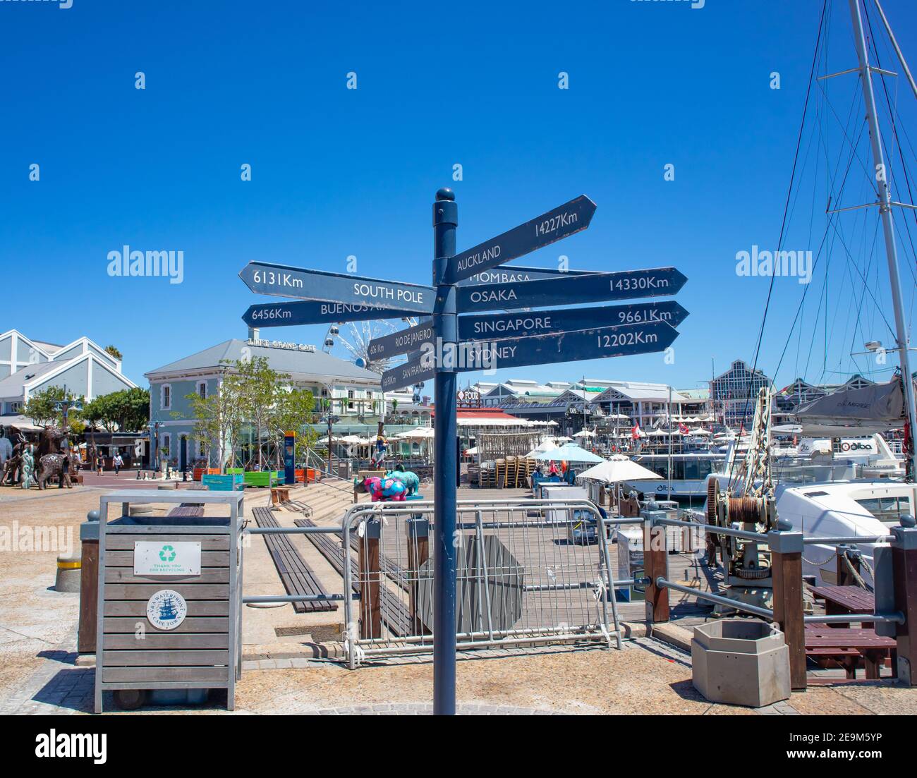 Waterfront- Cape Town, South Africa - 03-02-2021 Close up view of blue ...