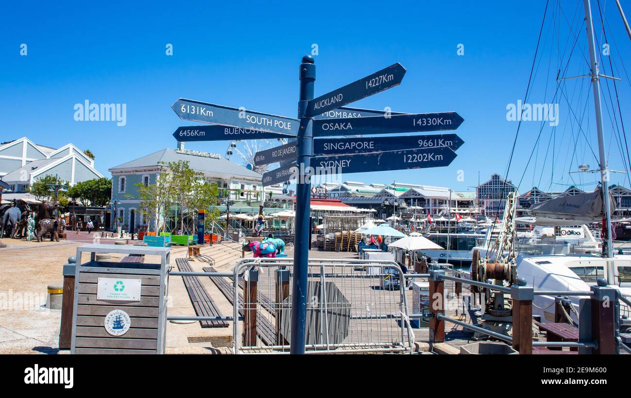 Waterfront- Cape Town, South Africa - 03-02-2021 Close up view of blue ...