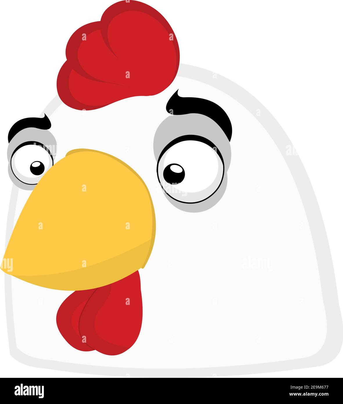 Vector illustration of a cartoon hen's head Stock Vector Image & Art ...
