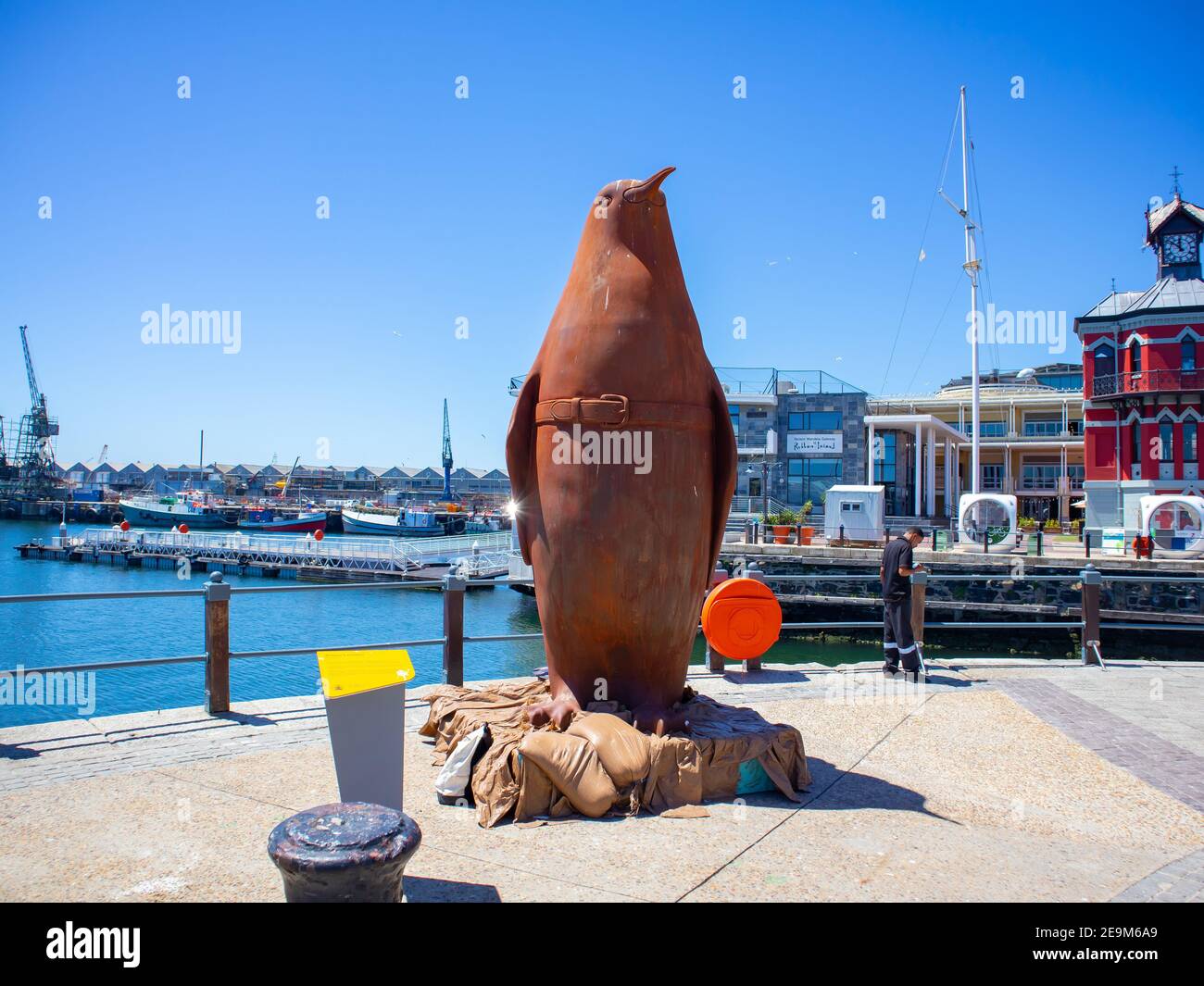 Waterfront- Cape Town, South Africa - 03-02-2021 Large rusty penguin ...