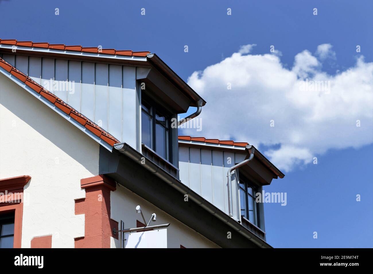 Roof dormer with stainless steel cladding Stock Photo - Alamy