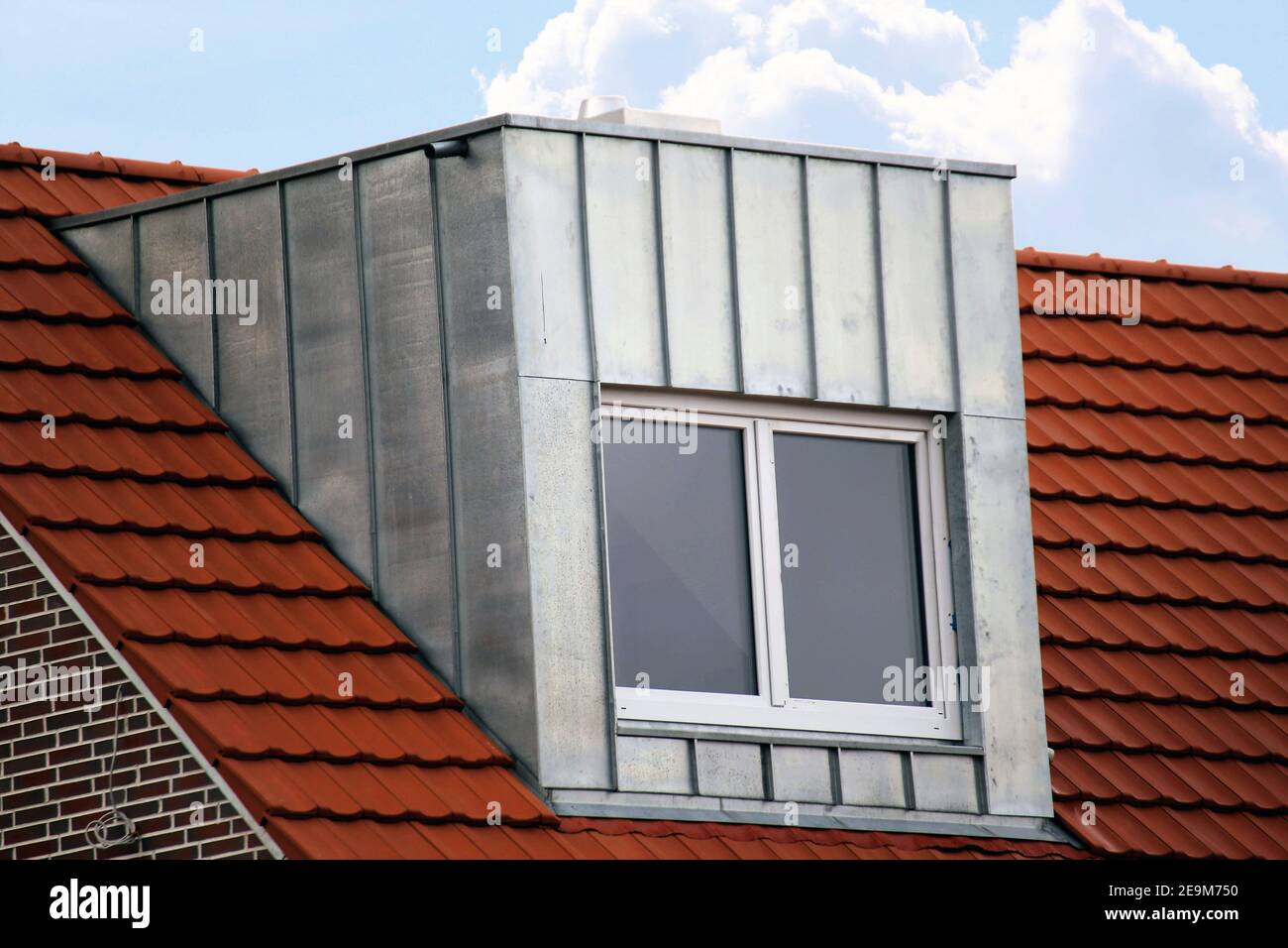 Roof dormer with stainless steel cladding Stock Photo - Alamy