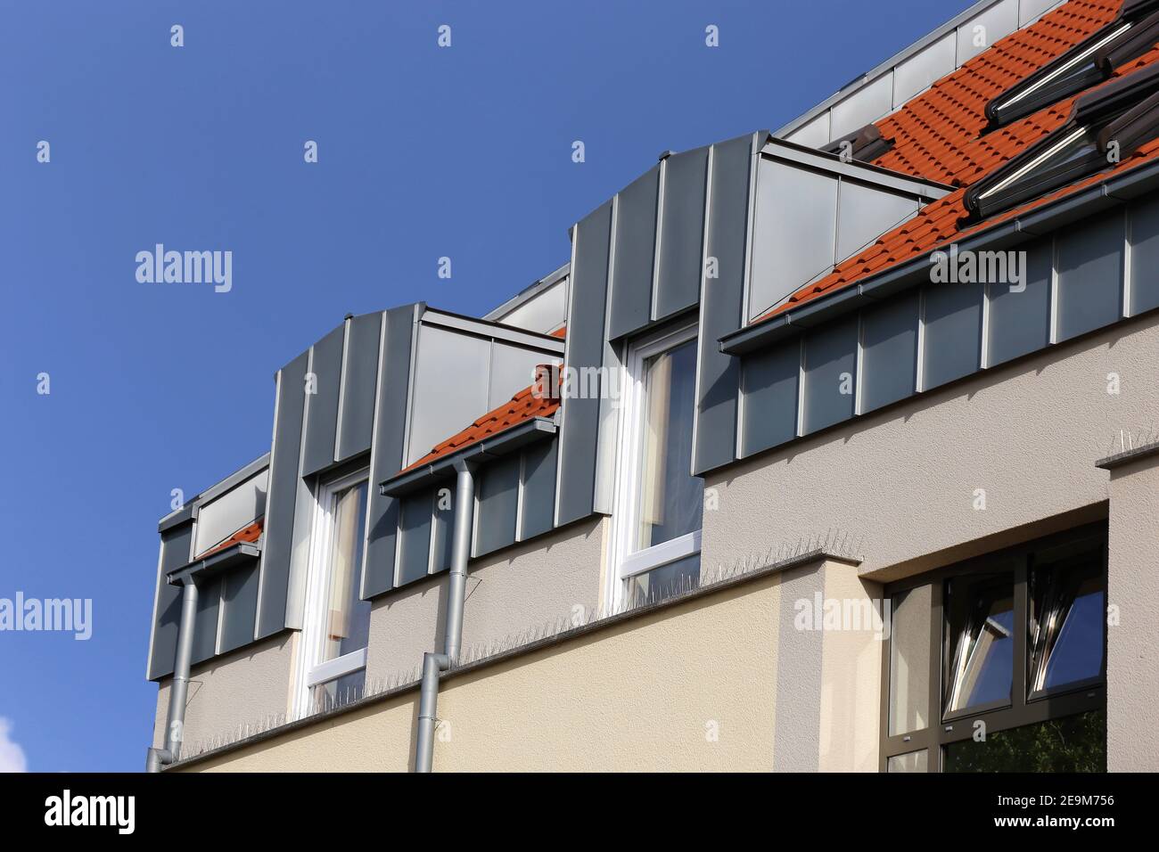 Roof dormer with stainless steel cladding Stock Photo - Alamy