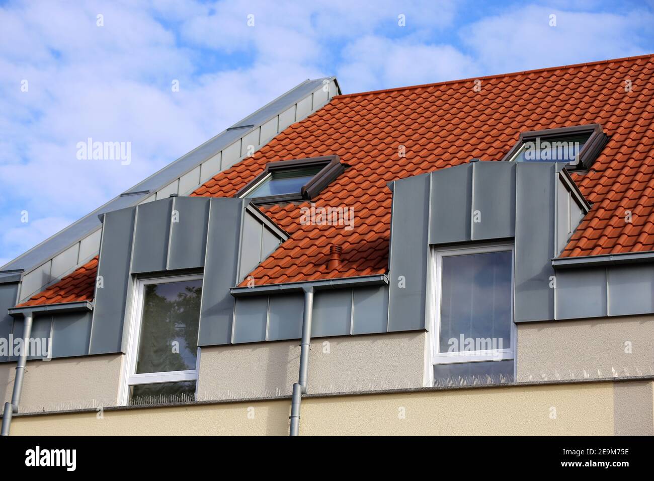 Roof dormer with stainless steel cladding Stock Photo - Alamy