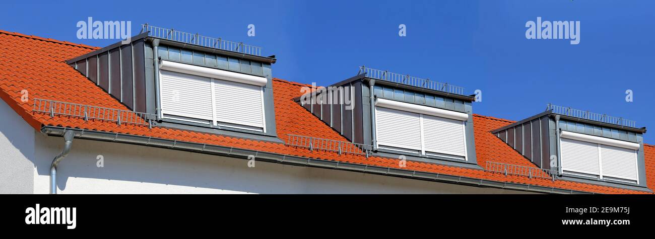 Roof dormer with stainless steel cladding Stock Photo - Alamy