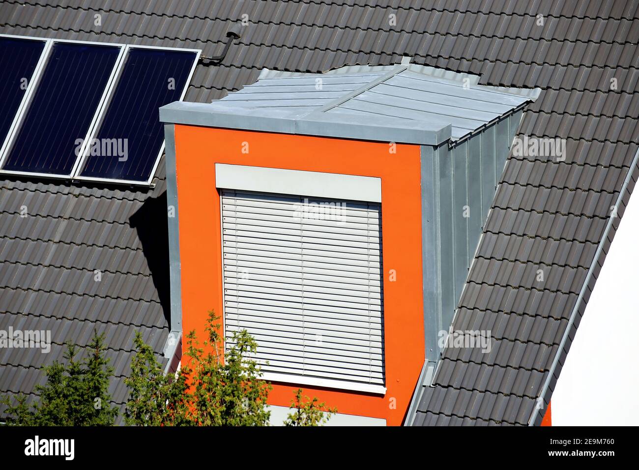 Roof dormer with stainless steel cladding Stock Photo - Alamy