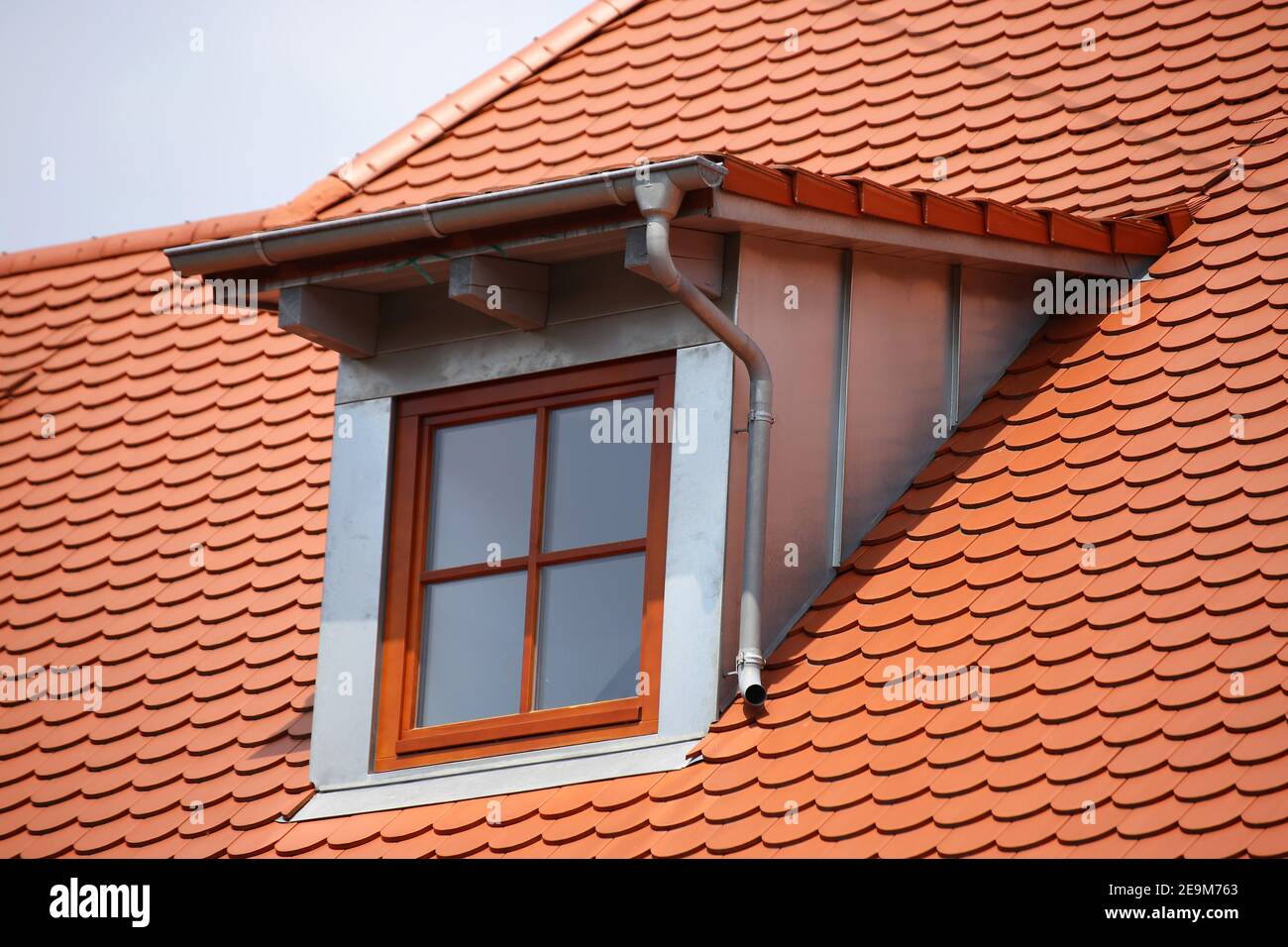 Roof dormer with stainless steel cladding Stock Photo - Alamy