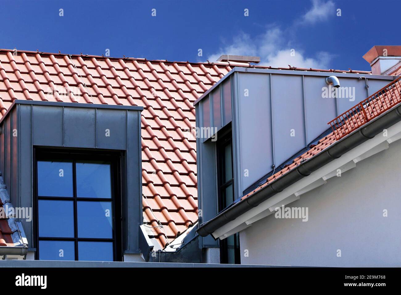 Roof dormer with stainless steel cladding Stock Photo - Alamy