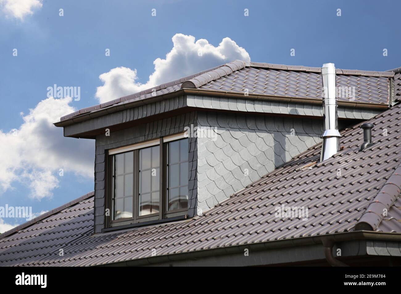 Dormer with slate cladding Stock Photo - Alamy